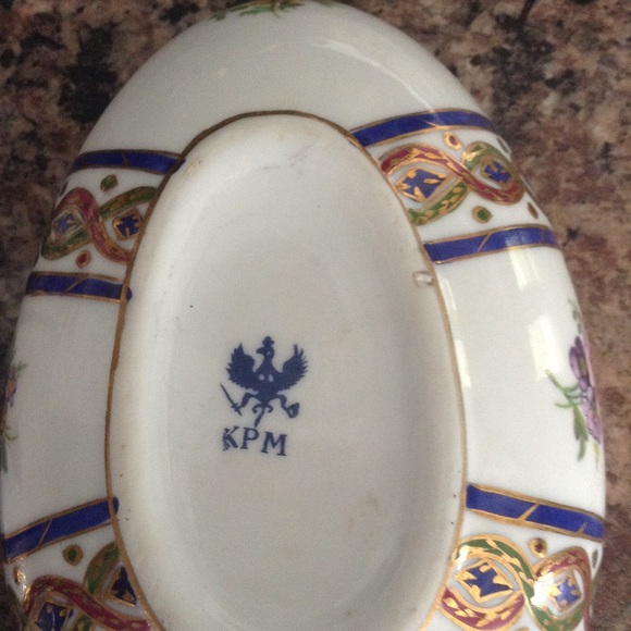 KPM | Other | Kpm Berlin Porcelain Egg Shaped Trinket Box | Poshmark